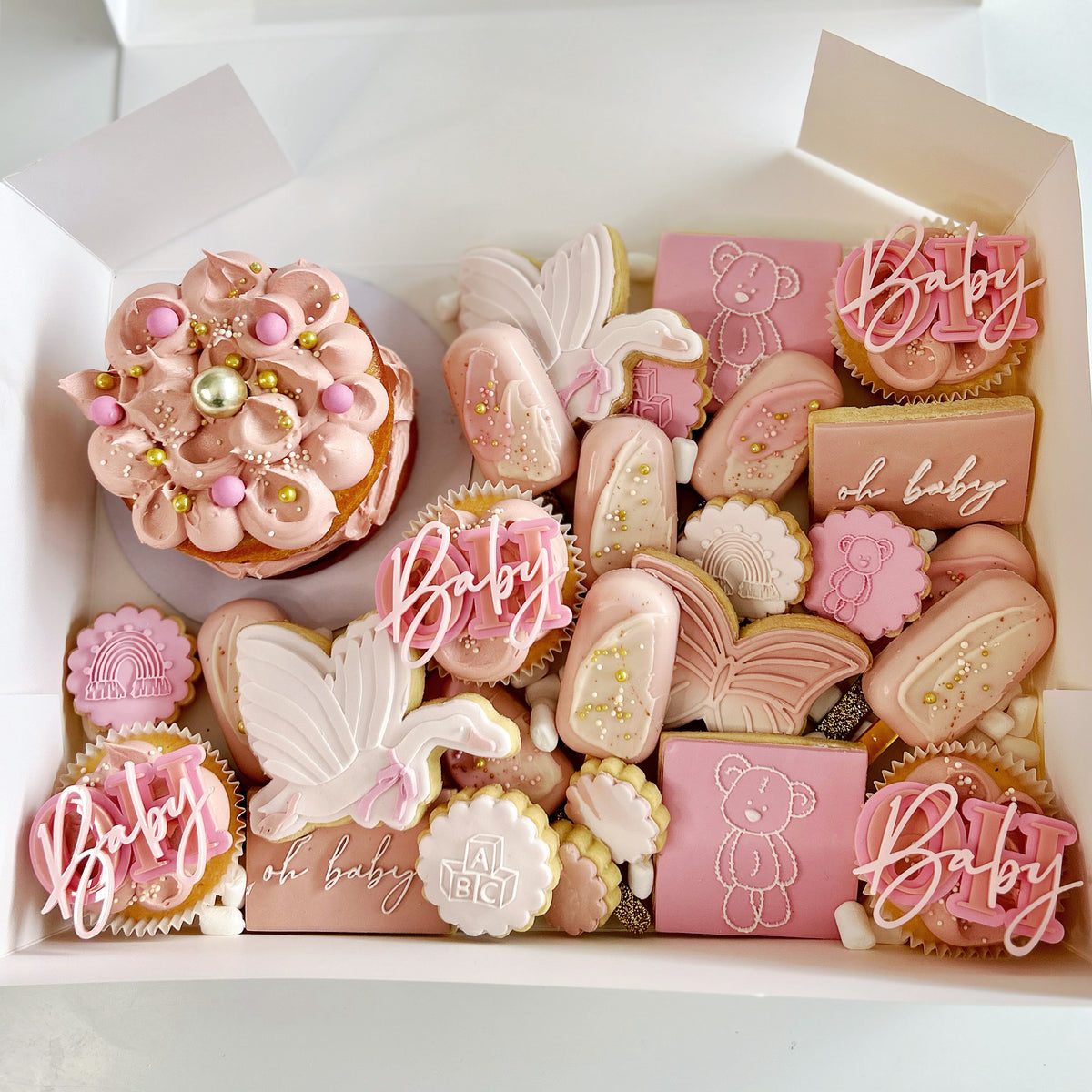 Baby Luxe Dessert Box (including Celebration Cake)