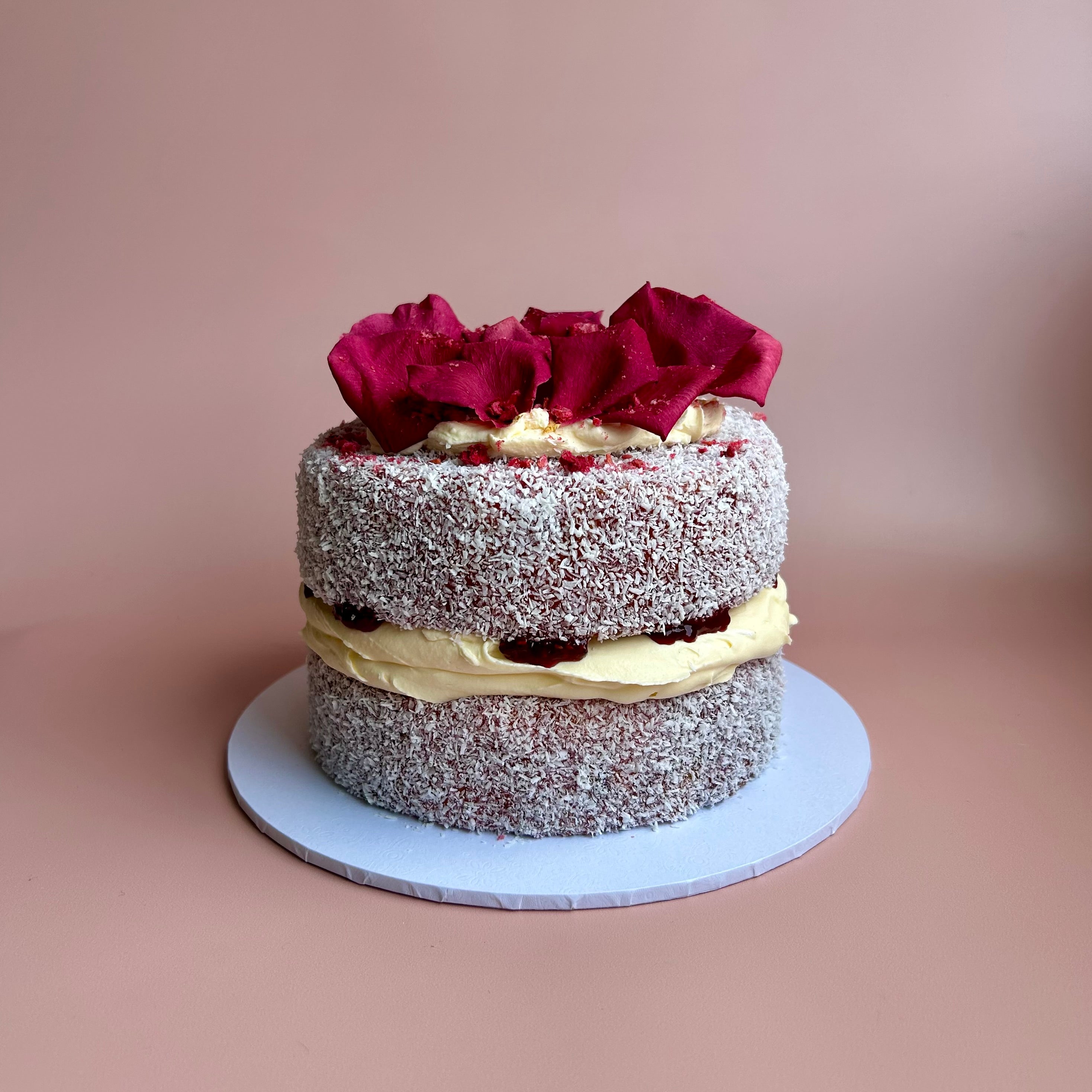 The BB Raspberry Lamington Cake