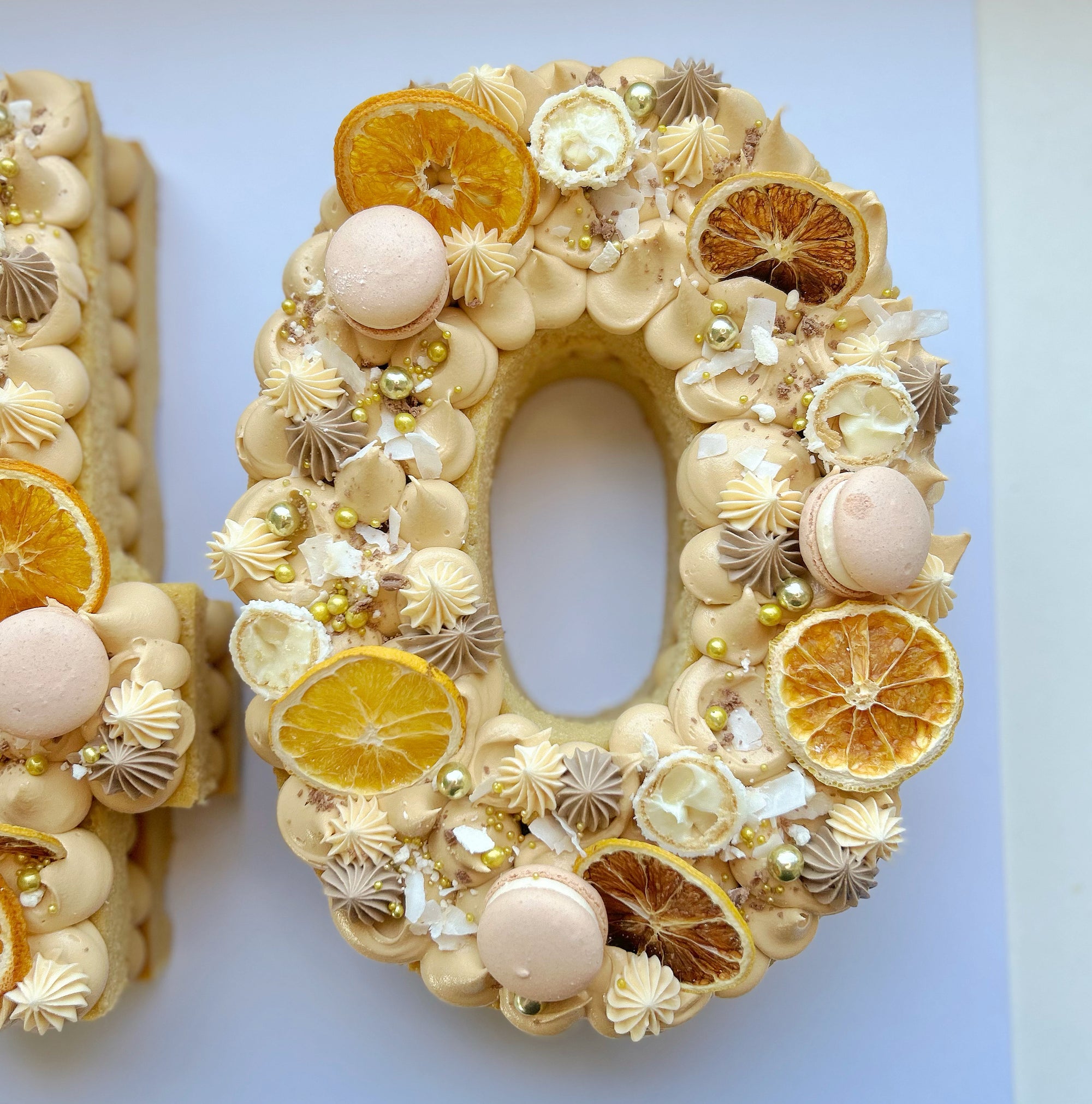 Double Digit Fruits + Florals Number / Letter Cake
