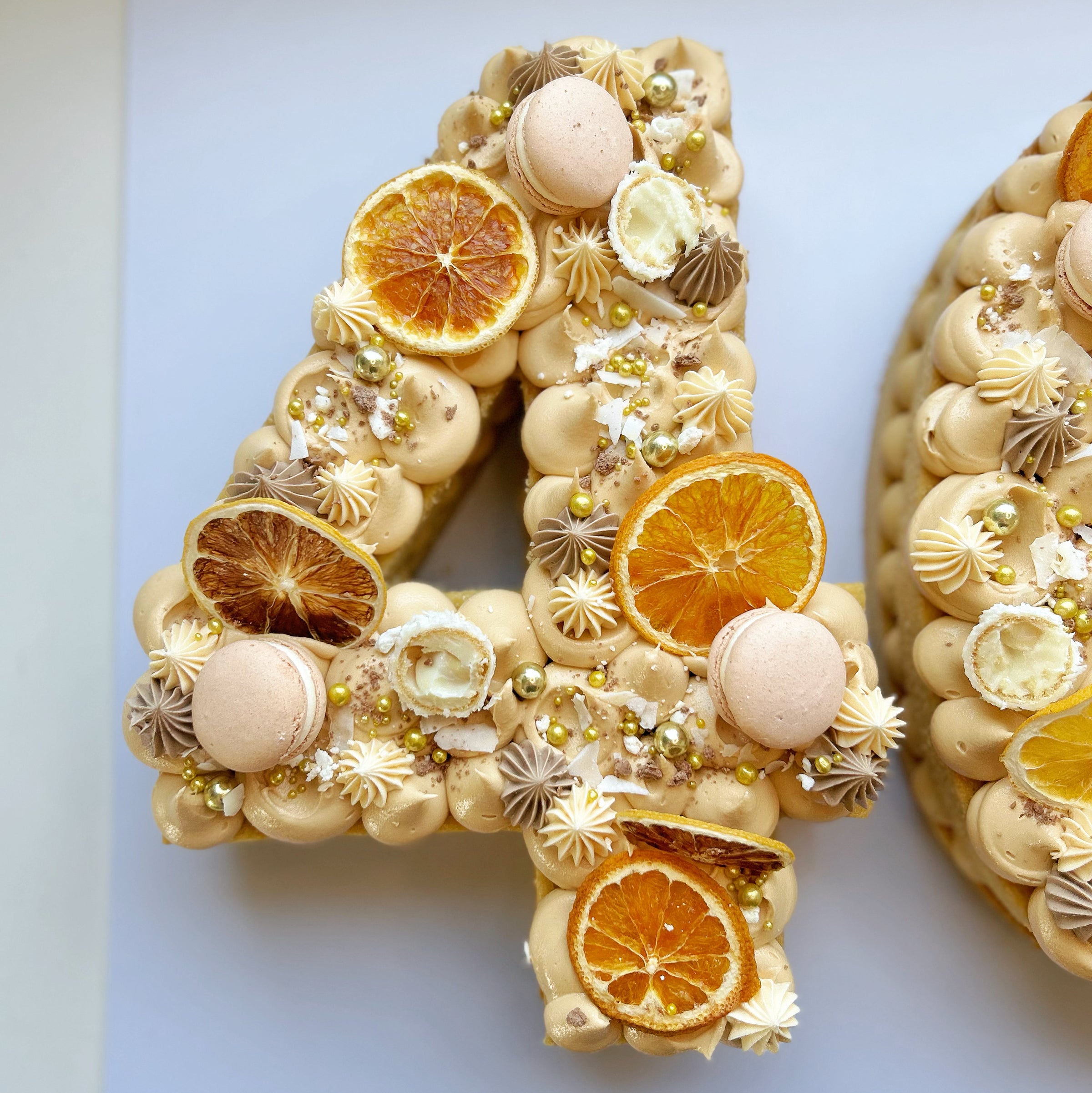 Double Digit Fruits + Florals Number / Letter Cake