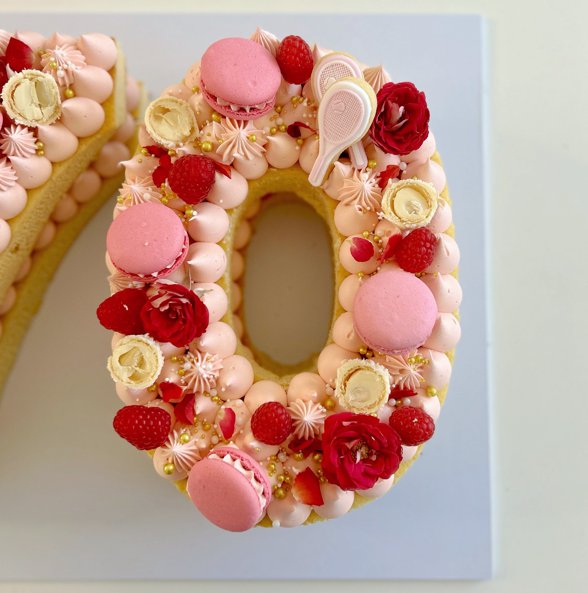 Double Digit Fruits + Florals Number / Letter Cake
