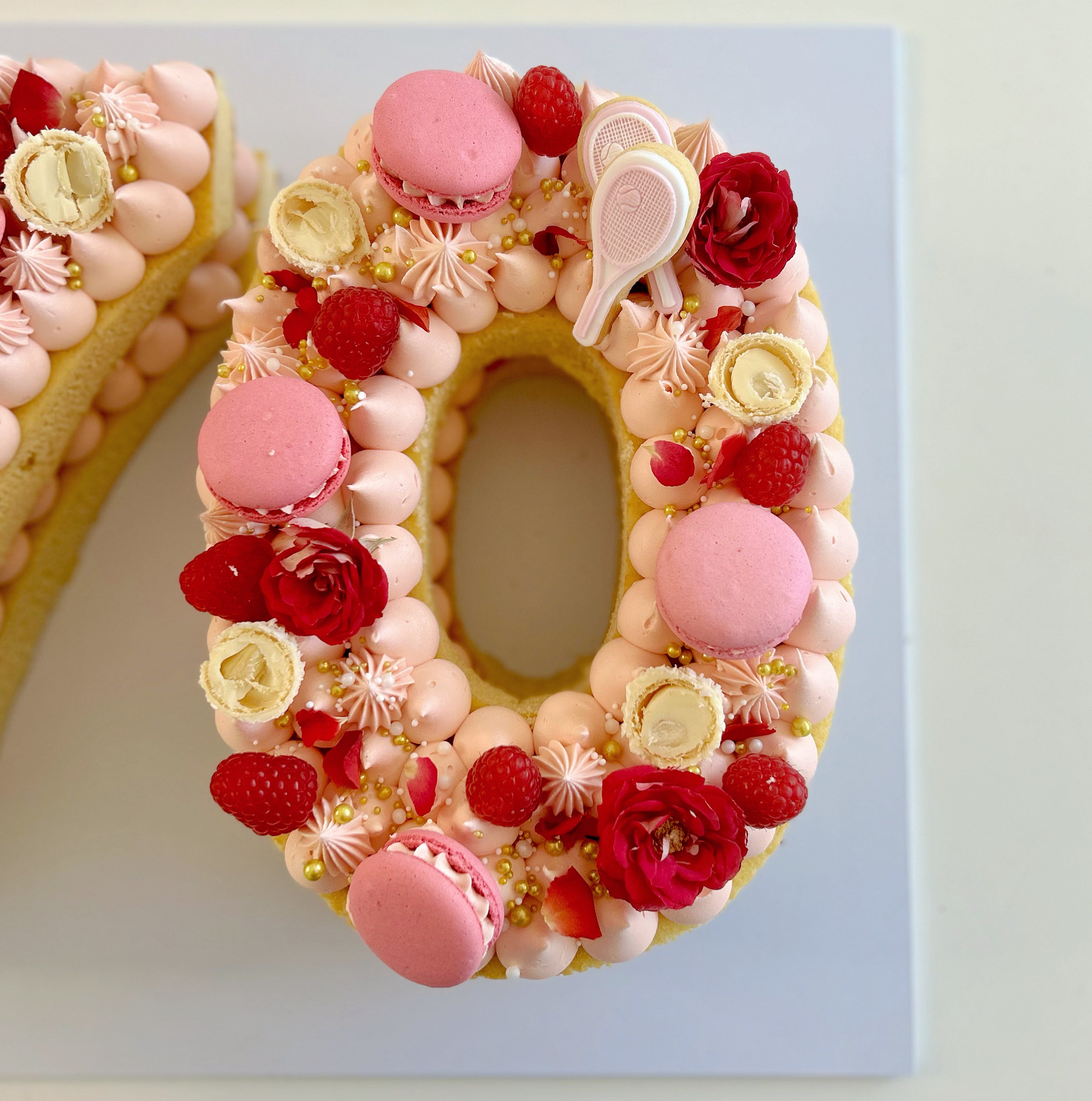 Double Digit Fruits + Florals Number / Letter Cake