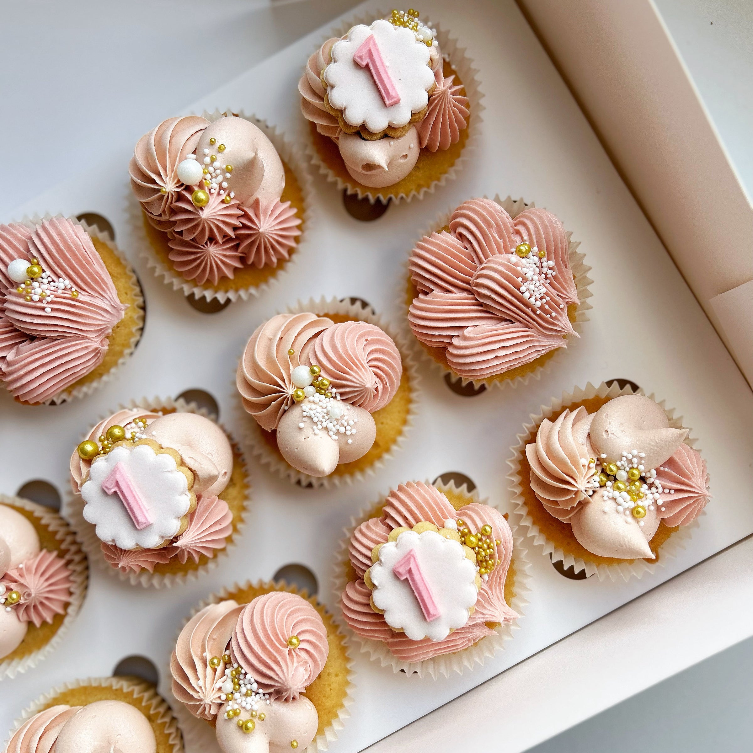 Luxe Number Cupcakes